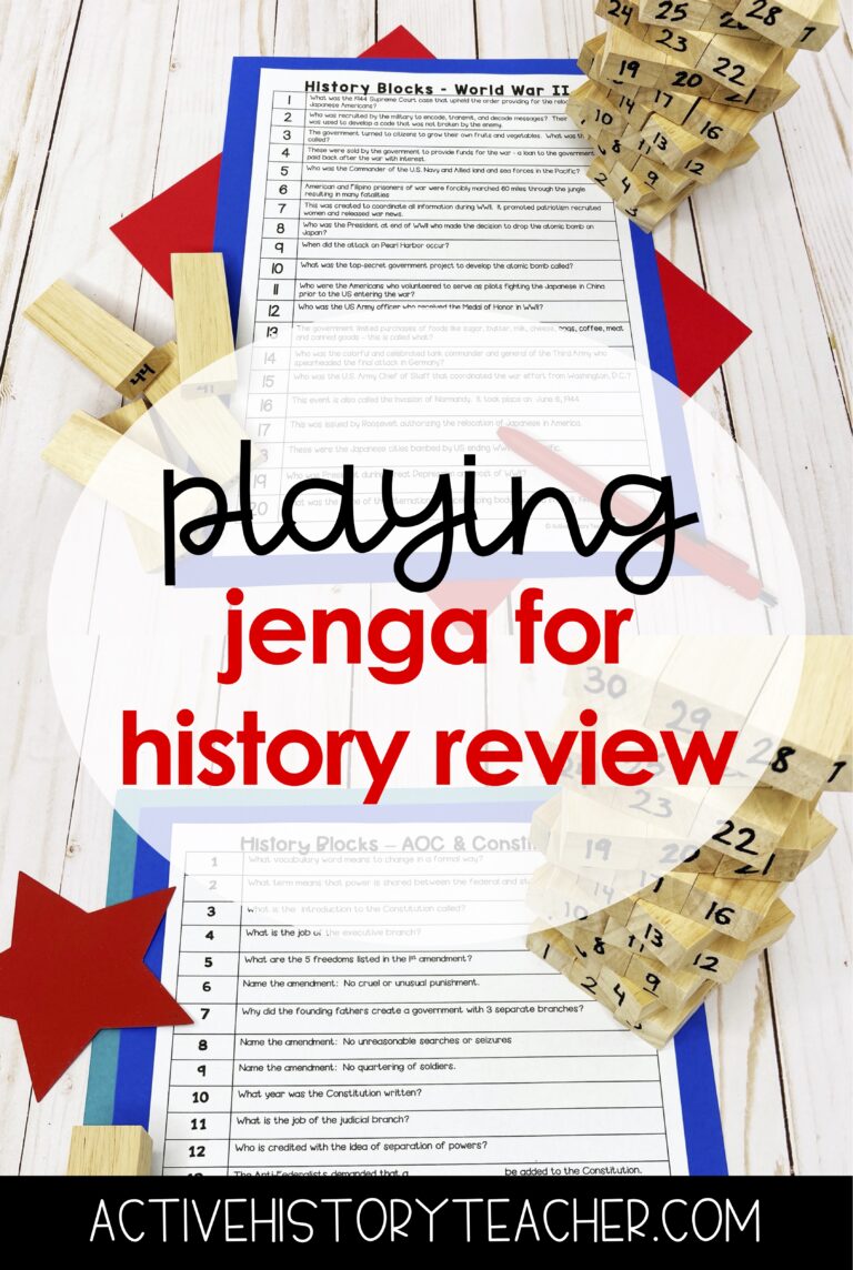 Playing Jenga in the Classroom - Active History Teacher